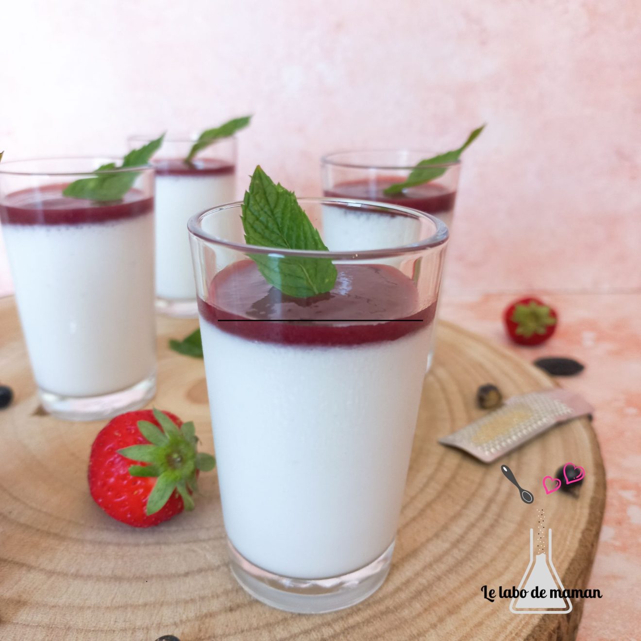 Panna cotta coco et fruits rouges