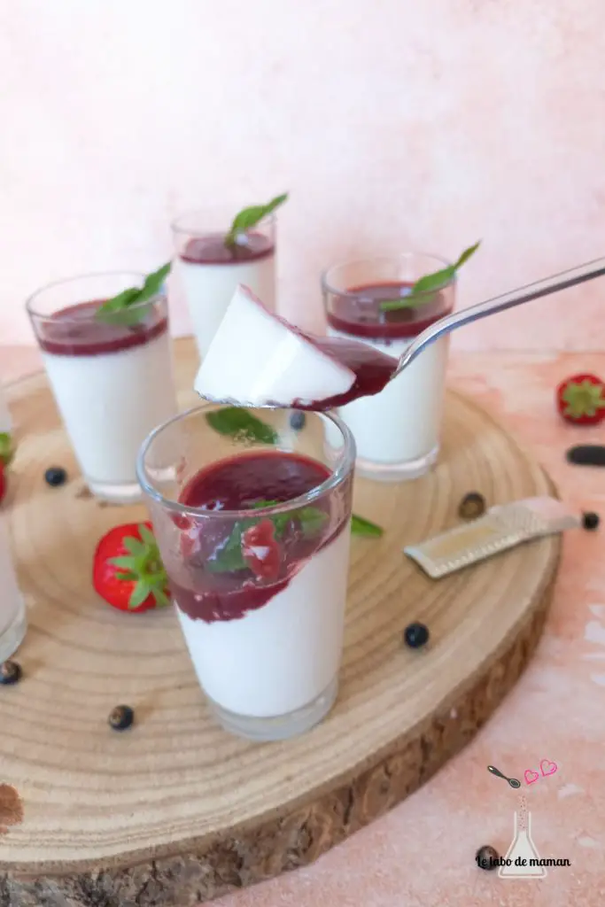 Panna cotta coco et fruits rouges