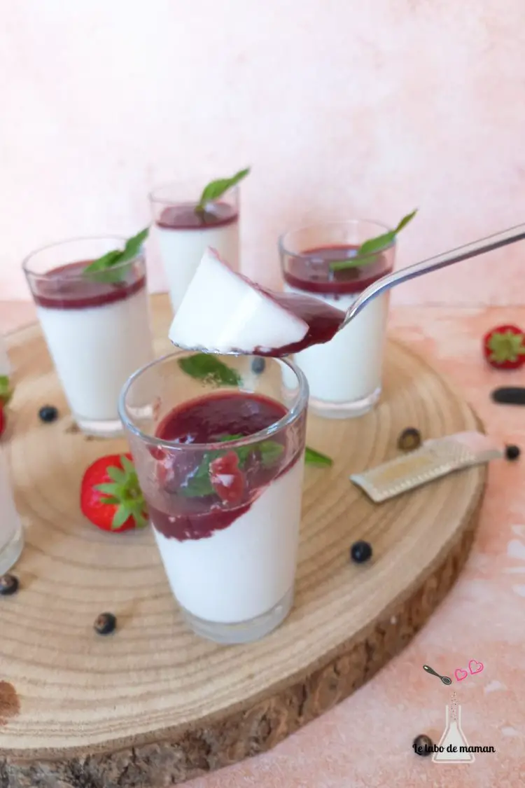 Panna cotta coco et fruits rouges
