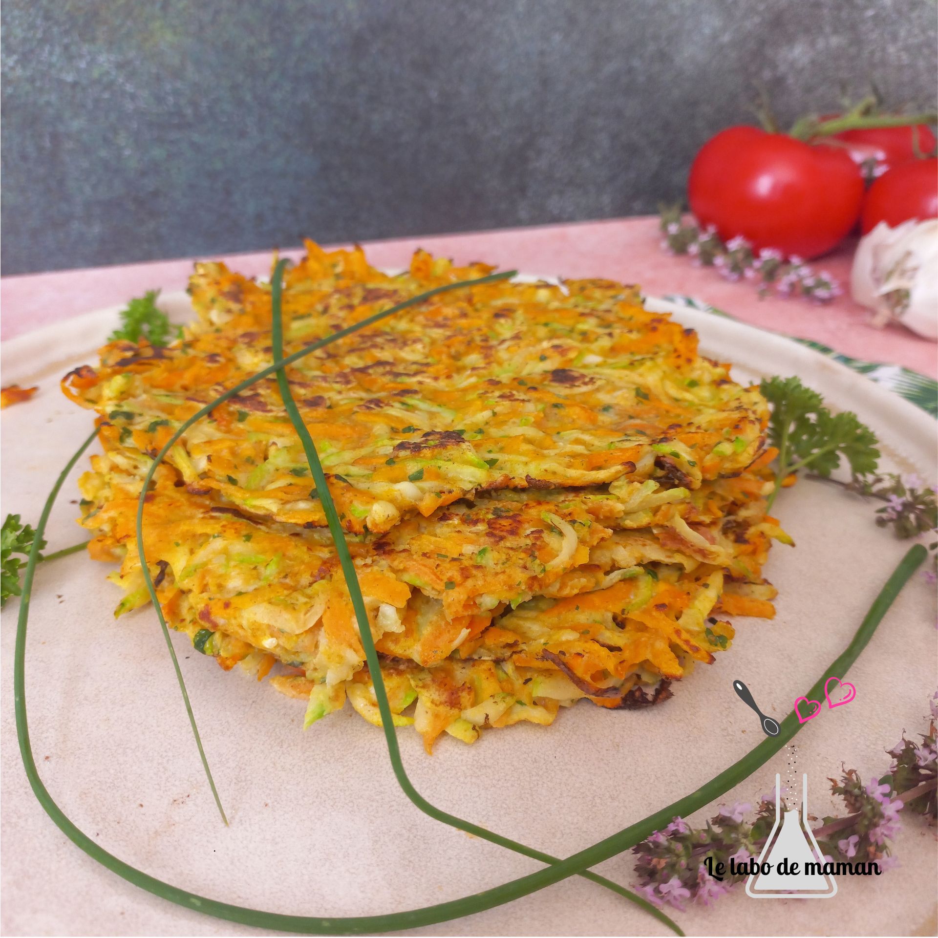 Galettes carottes et courgettes faciles - Le labo de maman