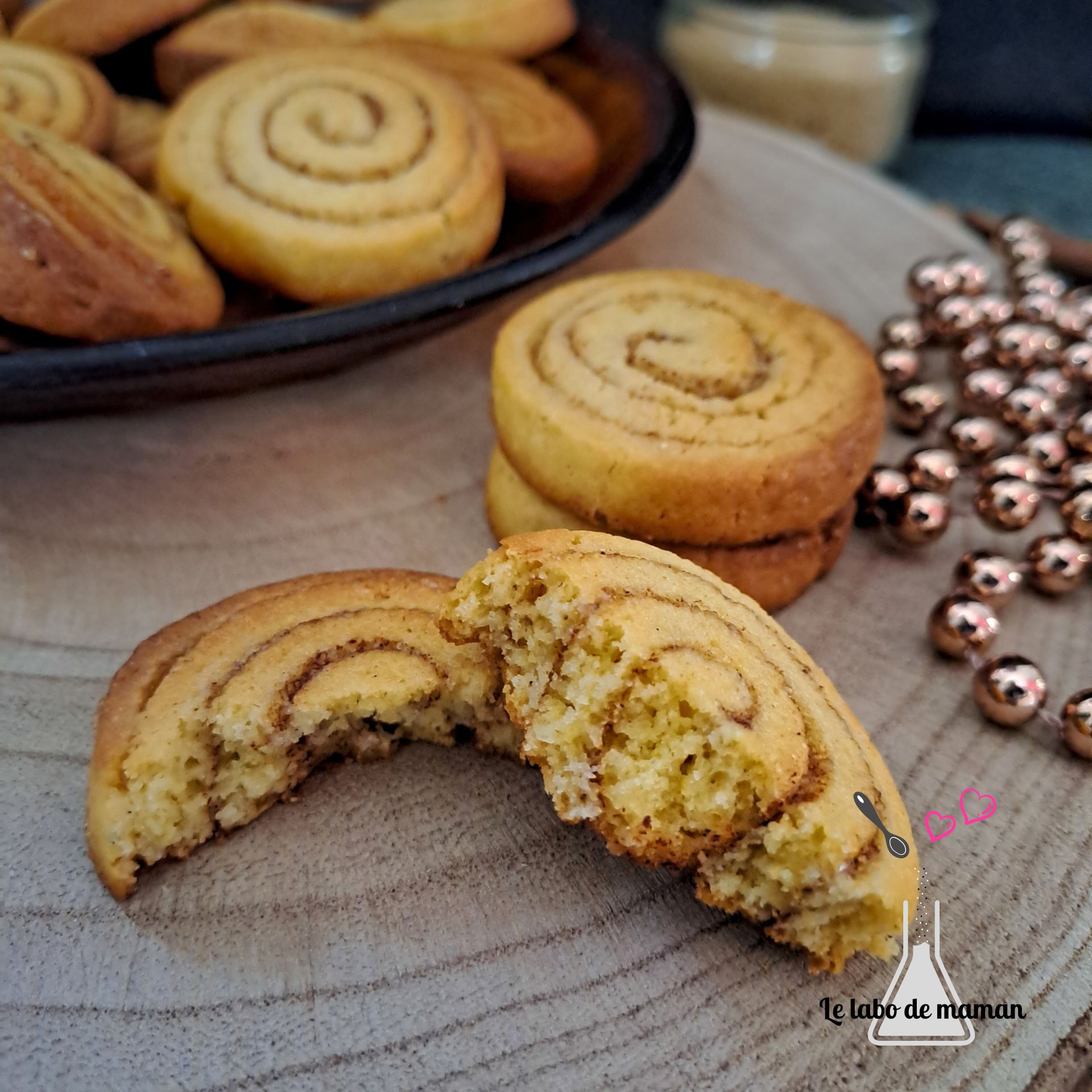 Biscuits roulés à la cannelle - Le labo de maman